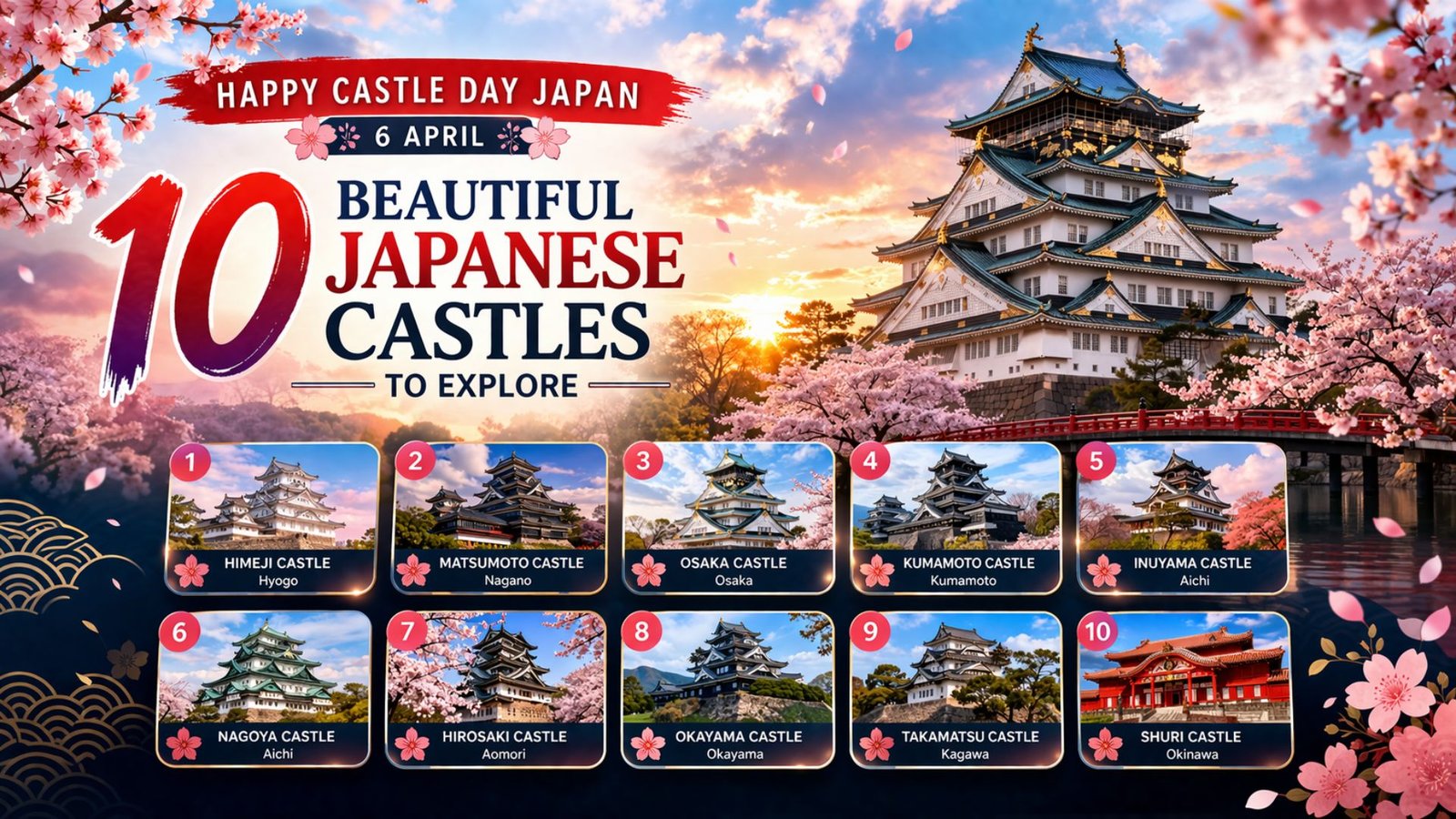 Happy Castle Day Japan 6 April: 10 Beautiful Castles